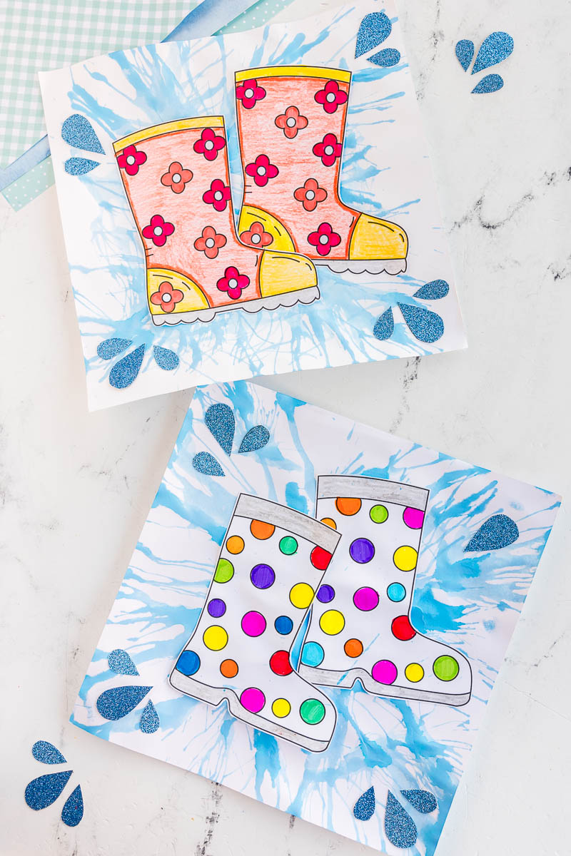 March: Rain Boots in a Puddle – Made to be a Kid