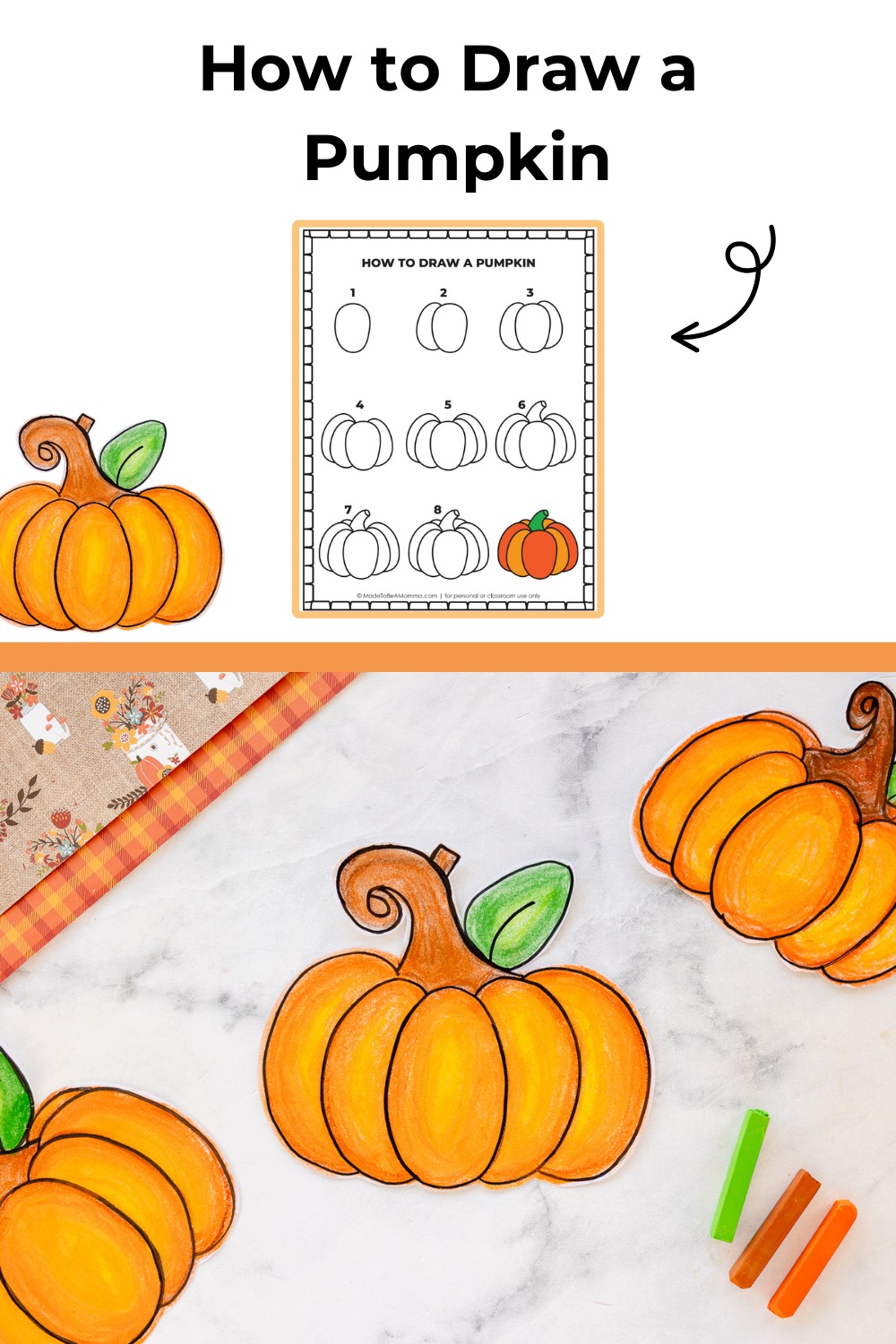 How to Draw a Pumpkin – Made to be a Kid